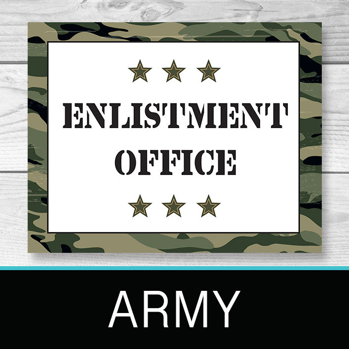 Army Signs – Blackline